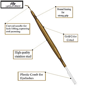 Separation Eye lash Separator Tool Pro Lash Lift Tools and Tint Kit Professional Lifting - Lashes Separater Perm Extension Separating Comb Tinting Lifter Eyelashes Seperator Supplies Silver Steel