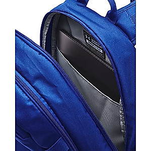 Under Armour Hustle 5.0 Team Backpack, (400) Royal/Royal/Metallic Silver, One Size Fits All