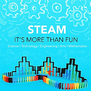 Bulk Dominoes Mini Domino Kit | Dominoes Set, STEM STEAM Small Toys, Family Games for Kids, Kids Toys and Games, Building, Toppling, Chain Reaction Sets (Starter)