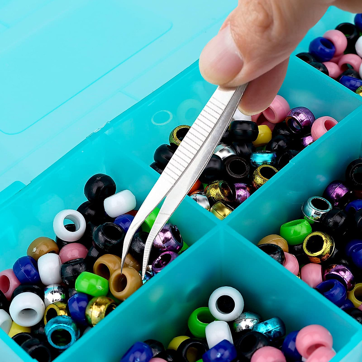 TBC The Best Crafts 641 PCS Bead Pets Crafts for Kids Pony Beads Pet Keychain Craft Kit DIY Keychain Kit Create Your Own Backpack Hook Keyring Lanyard Clips Kit Craft Projects Art Toys for Girls Boys