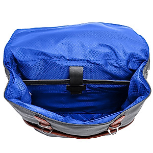 McKleinUSA Element Pebble Grain Calfskin Leather 17" Leather Two-Tone Flap-Over Laptop & Tablet Backpack Black (18472)