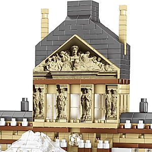 TzFioy Paris Louvre Museum Building Blocks Set (3377Pcs) Famous World Architecture Educational Toys Micro Bricks for Kids Adults