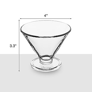 Beautyflier Small Glass Dessert Cups Trifle Bowl Set Of 2, Clear 6oz Dessert Bowls Elegant Ice Cream Bowls Set Trifle Bowl Glass for Sundae, Fruit, Salad, Snack, Cocktail, Pudding (6OZ, 2PACK)