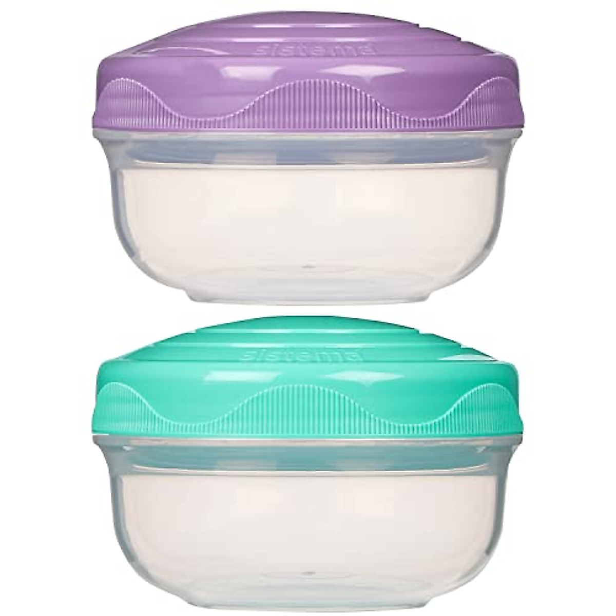 Sistema 21487, Polypropylene, Assorted 210ml Portion Pod to Go 2 Pack, 2 x 210 ml