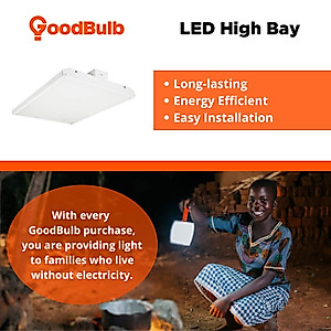GoodBulb 110-Watt 2 Foot High Bay | 4000K Cool White Light Color | High Output 14410 Lumens | Wired 100-277V High Bay | 50000 Life Hours 131LM/W
