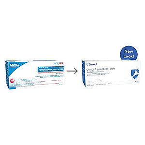 Dukal 6-inch Cotton Tipped Applicators 100 2-Packs Per Box - Sterile.
