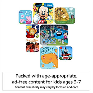 All-new Amazon Fire HD 8 Kids tablet, 8" HD display, ages 3-7, includes 2-year worry-free guarantee, Kid-Proof Case, 32 GB, (2022 release), Blue