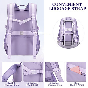 Lanola High School Middle Bookbag for Boy Girls Lightweight School Bag College Backpack for Men Women Travel bag - Black