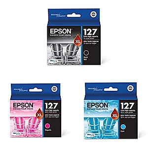 Epson T127 DURABrite Ultra Ink Standard Capacity Black Cartridge (T127120-S) for Select Stylus and Workforce Printers & Epson DURABrite Ultra 127 Extra High & Epson DURABrite Ultra 127 Extra