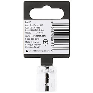 GEARWRENCH 1/4" Drive Standard Metric Socket 15mm, 6 Point - 80137