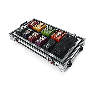 Gator Cases G-TOUR Series Gutiar Pedal board with ATA Road Case, Wheels and Pull Handle; Large: 24" x 11" (G-TOUR PEDALBOARD-LGW) , Black
