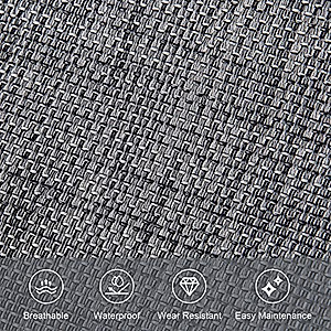 Mansion Home Outdoor Lounge Chair, Chaise Lounge for Patio & Lawn, Pool Lounge Chairs with Removable Pillow, Dark Grey