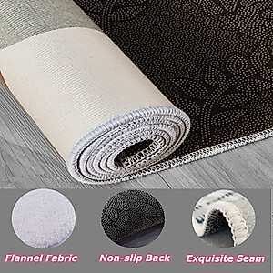 Golden Lines Abstract Geometric Area Rugs, Black Gold Abstract Art Soft Washable Carpet, Upholstery Rug with Non-Slip Backing for Kids Boys Girls Bedroom Living Room Dining Room Study 3ftx4ft