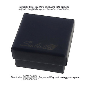 Salutto Men's Gold Letter C Cufflinks 1 Pair with Gift Box (C)