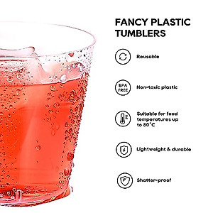 2 OZ 500 Pack Plastic Shot Glasses, Disposable Cups, Wine Tasting Cups, Small Plastic Tumbler for Whiskey, Wine Tasting, Food Samples, Perfect for Halloween, Thanksgiving, Christmas Party