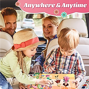 Kids Puffy Stickers - 3D Reusable Stickers Activity Pad with Pop Up Castle, 320+ Stickers with 3 Scenes, Dress-up Princess, Mermaid, Fashion Show. Travel Toys for Kids, Fold and Go Sticker Pad.