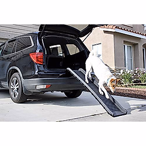 MaxWorks 50524 61" Portable Folding Pet Ramp, Black