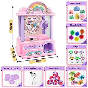 Amy&Benton Girls Remote Control Robot Building Kit Stem Pink Robot Kit with APP for 8-16 Year Old Kids + Claw Machine for Kids Grabber Arcade Crane Venting Toy with Prizes for Girls