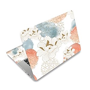 Newplenty Laptop Skin Sticker,13.3 14 15 15.4 15.6 inch Laptop Skins,Universal Vinyl Decal,Dustproof Scratch Resistant Reusable Cover Protector with Free 2 Wrist Pads (Flower 3)