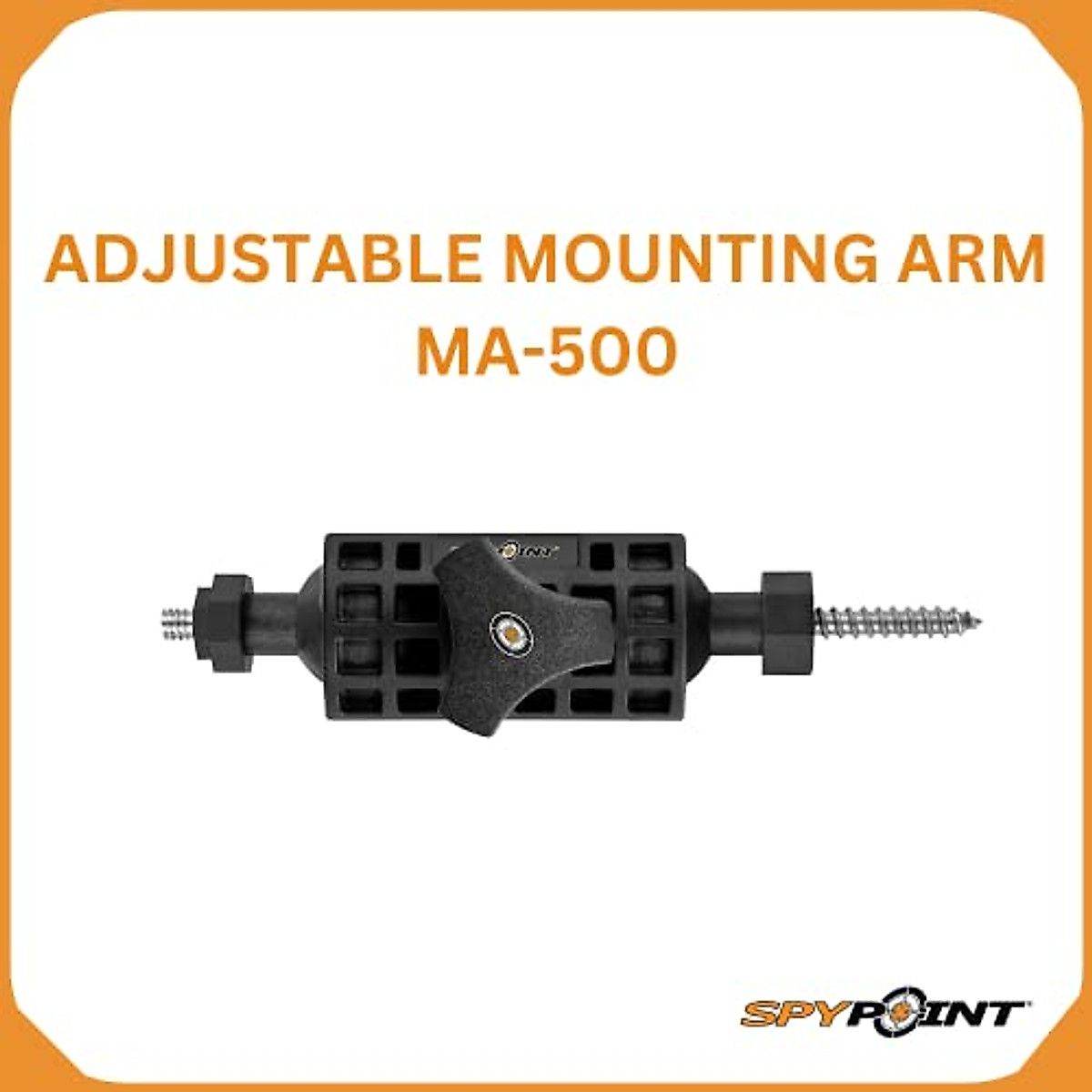 SPYPOINT MA-500 Fully Adjustable Trail Camera Mount - Double Swivel Tilt, Pan Tilt Game Camera Mount for Positioning Cell Cameras for Hunting ¼-20 Tripod Mount, Wood Screw Anchor Cams Mounting