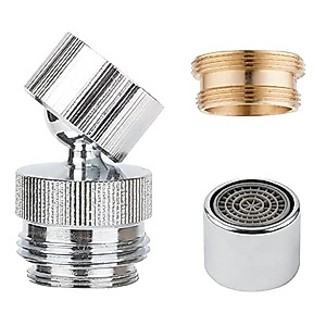 Swivel Faucet to Garden Hose Adapter Kit, Multi-Thread Garden Hose Adapter with Removal Faucet Aerator, 360-degree Swivel Faucet Adapter Connect Hose to Sink, Female Sink to Hose Faucet Adapter