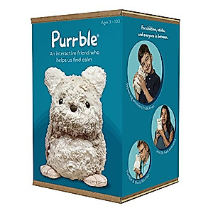 Purrble - Calming Toy Companion with Dynamic Heartbeat and Soothing Purr - Interactive Plush Companion for All Ages - Stuffed Animal Doll for Emotion Regulation - Cuddle and Pet Plushies