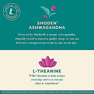 NEURIVA Melatonin Free Natural Sleep Aid Supplement with L-Theanine to Help You Relax & Ashwagandha to Support Restorative Sleep So You Can Wake Up Feeling Refreshed, 30ct Capsules