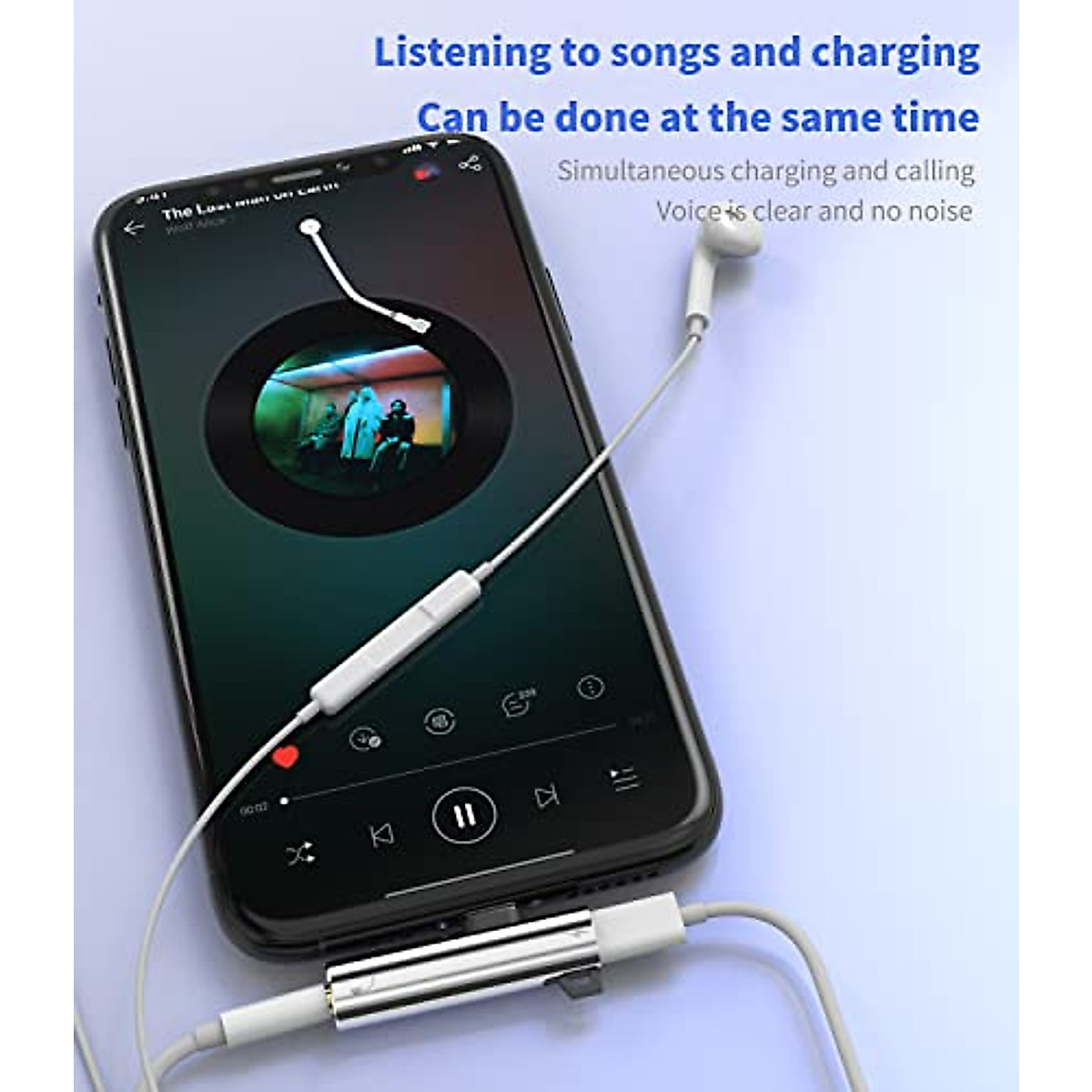 Lightning to 3.5mm Headphone Adapter(2pack) Compatible for iPhone Splitter Audio Apple Dongle Jack AUX Adaptador para Earphone 2 in 1 Earbud and Charge Charger 13 12 11 Pro Max Mini XS SE 7 X 8 Plus