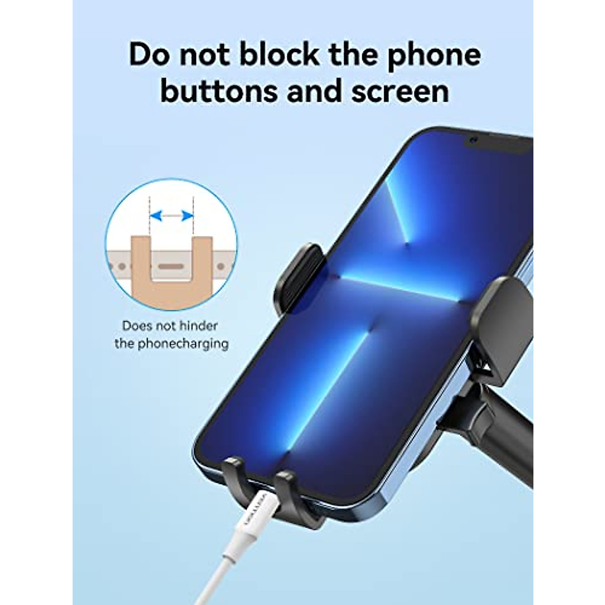 Phone Mount for Car VENTION Vent-Windshield-Dashboard Car Cell Phone Holder Mount 3 in 1 Automobile Cradles Stand suction cup phone holder for car cell phone mount for car cell phone automobile cradles Compatible with iPhone 13 14 Pro Max