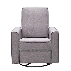 Abbyson Living Hampton Swivel Glider Nursery Recliner - Upholstered, Fully Padded, Reclining Rocking Chair, Taupe