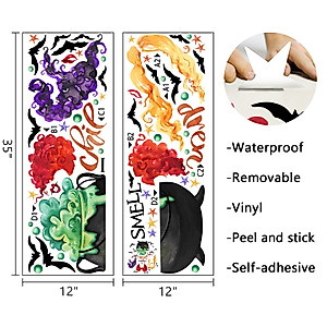 Mfault Halloween I Smell Children Wall Decals Stickers, Sanderson Sisters Witch Caldron Bat Decorations Bedroom Art, Hocus Pocus Holiday Party Supplies Living Room Home Kitchen Decor