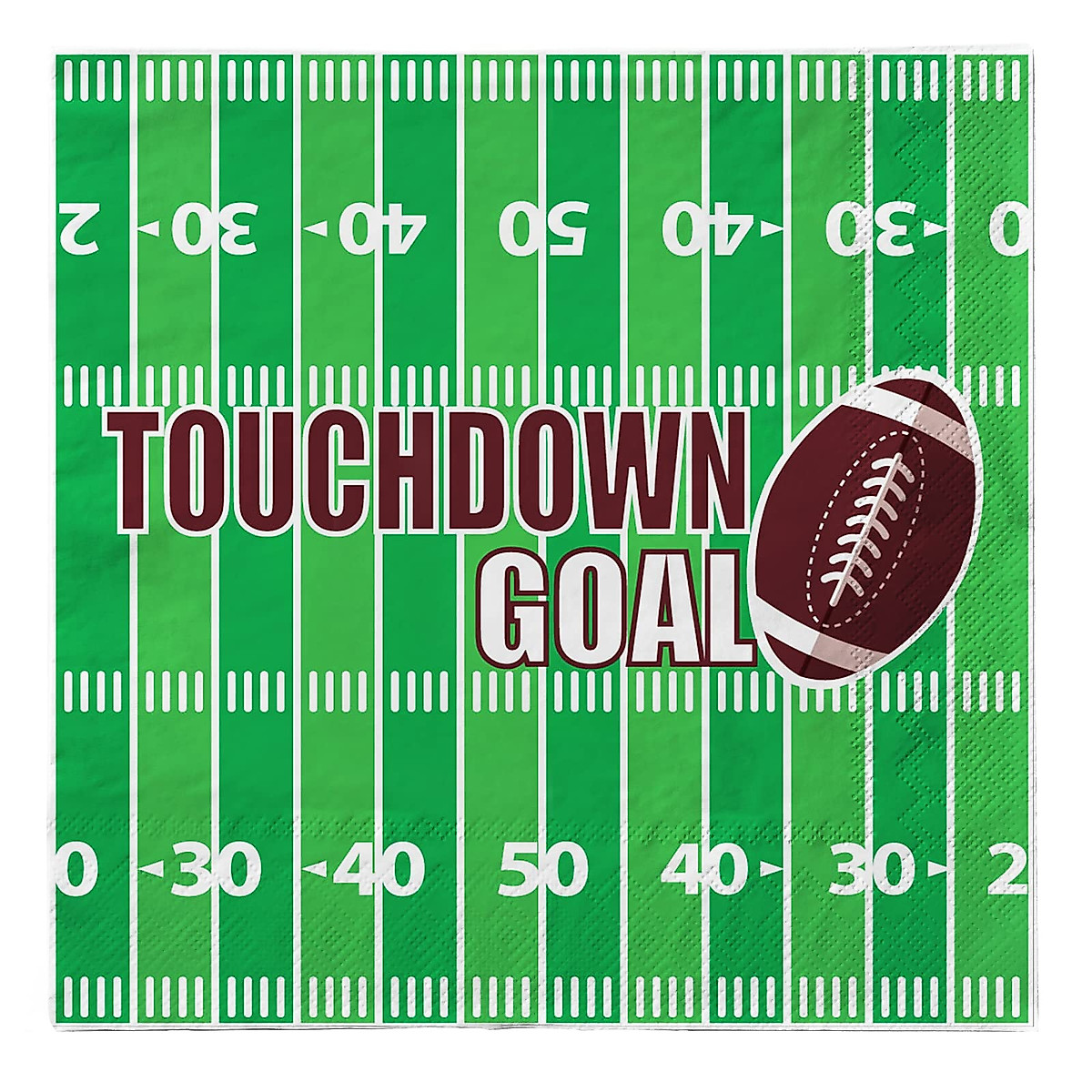 Football Party Supplies Kit - Serve 25, Includes Dinner & Dessert Plates, Napkins, Cups, Tablecloth - Perfect for Football Birthday & Gameday Tailgate Parties