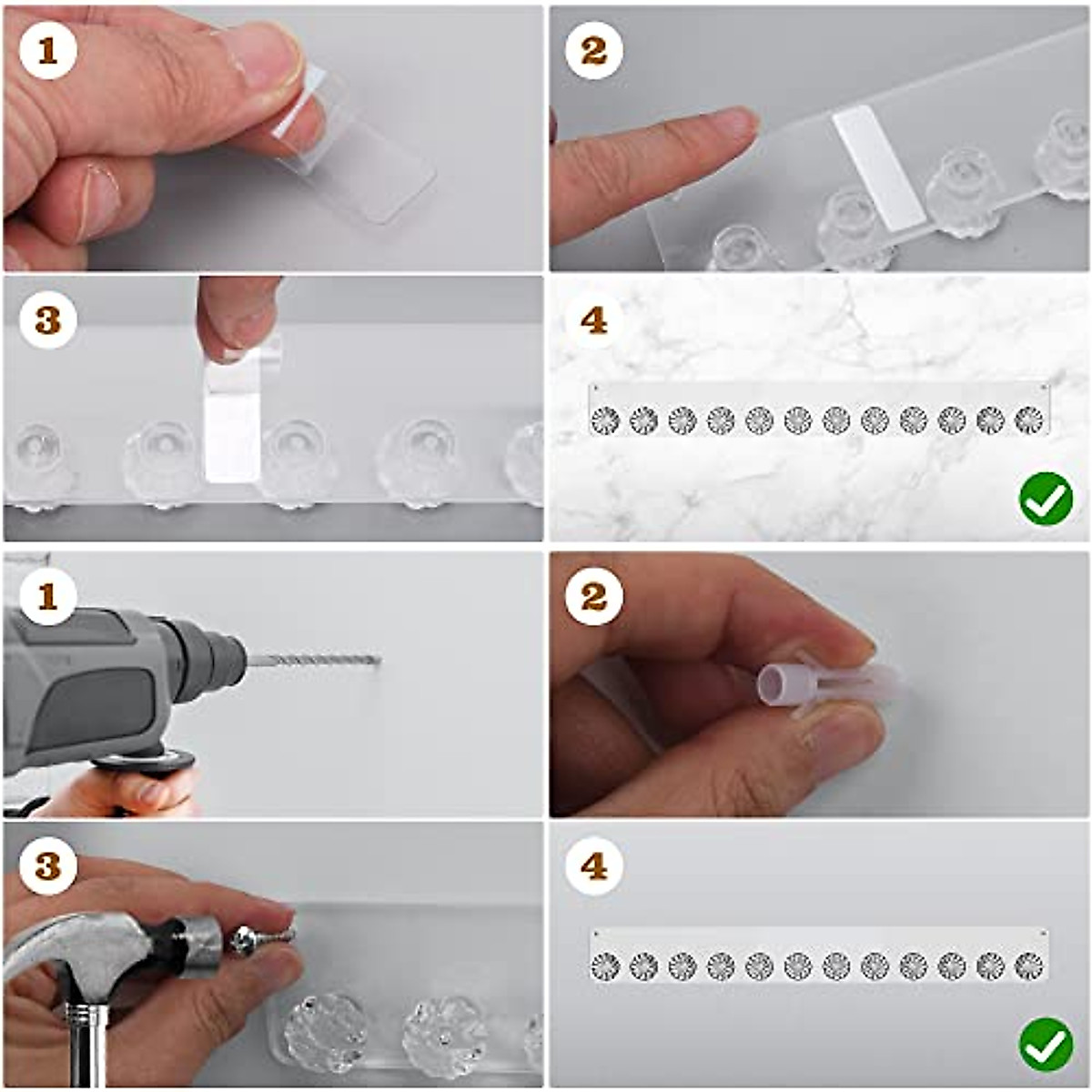 ChengFu Acrylic Urn Necklace Holder, Urn Necklace Hanger, Wall Mounted Jewelry Organizer Hanging with 12 Hooks, Necklace Holder for Urn Necklace