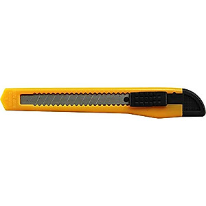 Box Cutter/Hobby Retractable Utility Knife with Strong Snap off Blades (10 Pack)- Great Knife for Cutting Boxes, Panels, tough Packaging, and Much More