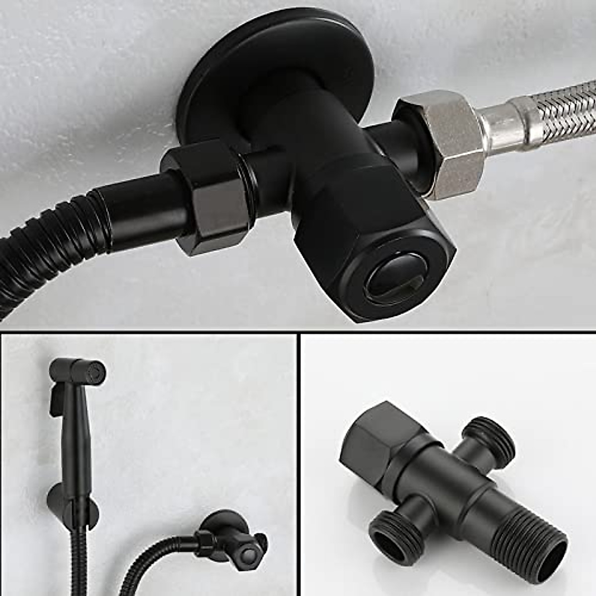 ifgswopq Handheld Toilet Bidet Faucet Sprayer Stainless Steel Bathroom Hand Spraye Gun Set Self Cleaning Shower Head (Color : D) (D)