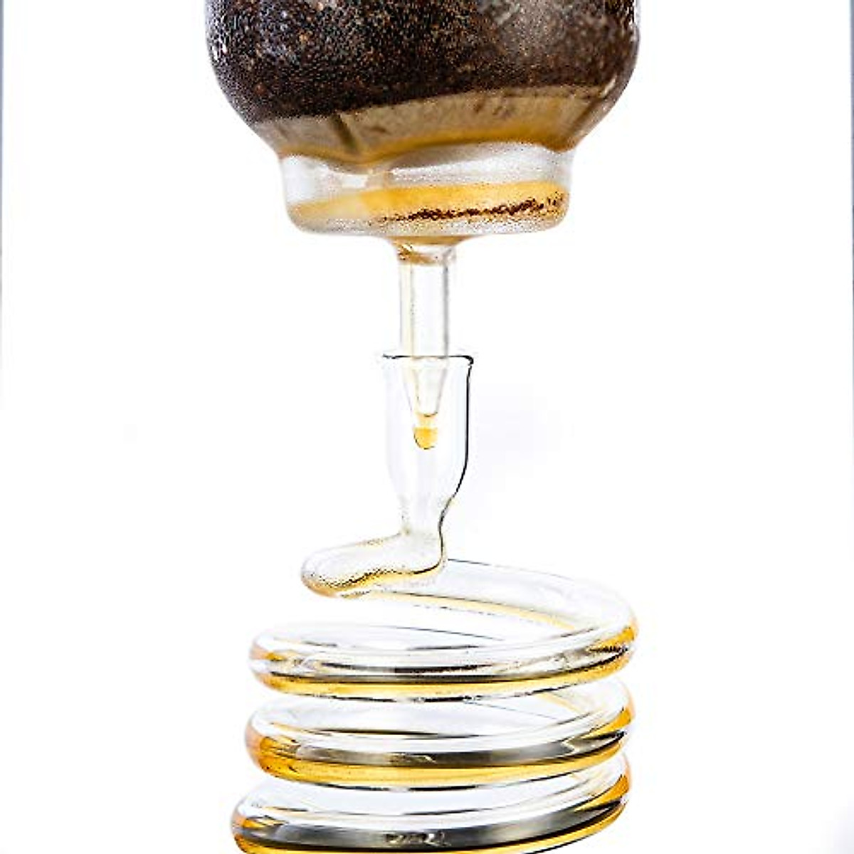 Yama Glass Cold Brew Maker I Ice Coffee Machine With Slow Drip Technology I Makes 6-8 cups (32oz), Large Capacity Cold Brew Coffee Tower, Black