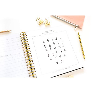 Pretty Simple Lettering: A Step-by-Step Hand Lettering and Modern Calligraphy Workbook for Beginners (Premium Spiral-Bound Hardcover)