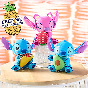 Disney Stitch Small 7-inch Plush Stuffed Animal, Angel with Strawberry, Kids Toys for Ages 2 Up by Just Play