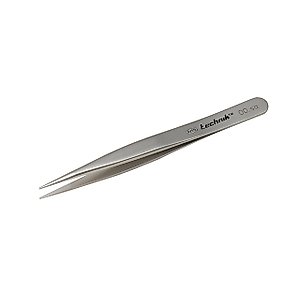 Aven 18032USA Pattern OO Straight Thick Flat Strong Precision Tweezer, Stainless Steel, 4-3/4" Length, 3 Star Grade