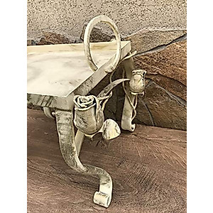 Breakfast in bed tray, iron anniversary gift for her, rose, floral, serving tray, coffee table, iron gift, iron gift for her, bed tray, tray