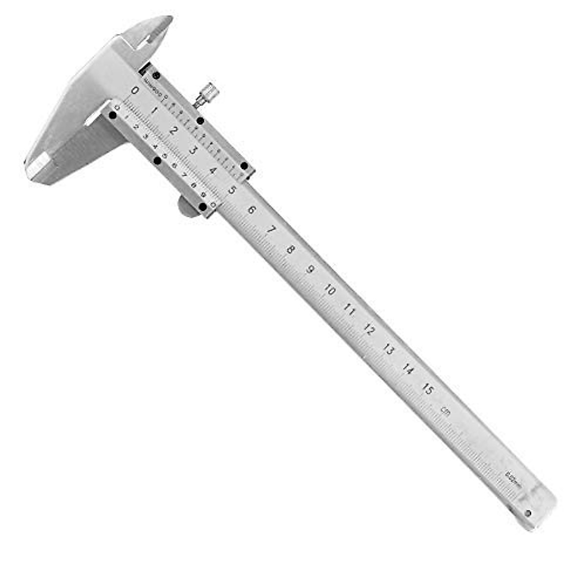 Carbon Steel Vernier Caliper,150mm 0.02mm Resolution Metal Micrometer Gauge,Length Depth Thickness Inner and Outer Diameter Measure Tool