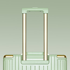 GinzaTravel Aluminum Frame+PC Suitcase Bright Color Suitcase TSA Combination Lock Universal Wheel