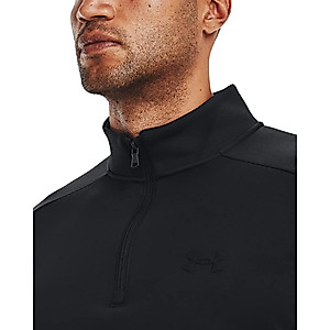 Under Armour Men's ArmourFleece 1/4 Zip, (001) Black / / Black, Medium