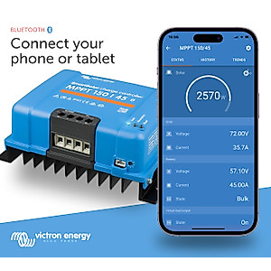 Victron Energy SmartSolar MPPT 150V 45 amp 12/24/36/48-Volt Solar Charge Controller (Bluetooth)