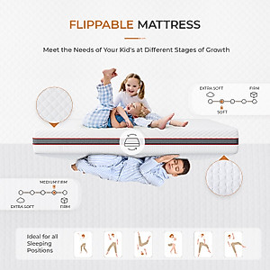 Sweetnight Twin Mattress, 10 Inch Memory Foam Mattress in a Box for Comfy Sleep and Pressure Relief, Flippable Twin Mattress for Kids, CertiPUR-US Certified