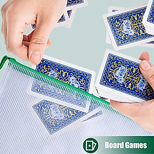 Koogel 12PCS Mesh Zipper Pouches, A4 Size Zipper Pouch for Organizing, Waterproof Zipper Bags Small Zipper Pouch for School Supplies, Office Supplies, Travel Storage