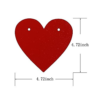 QWLQIAO Heaven Sent Gold Glitter Banner With Red Heart for Baby Shower Party Pre-strung Decorations