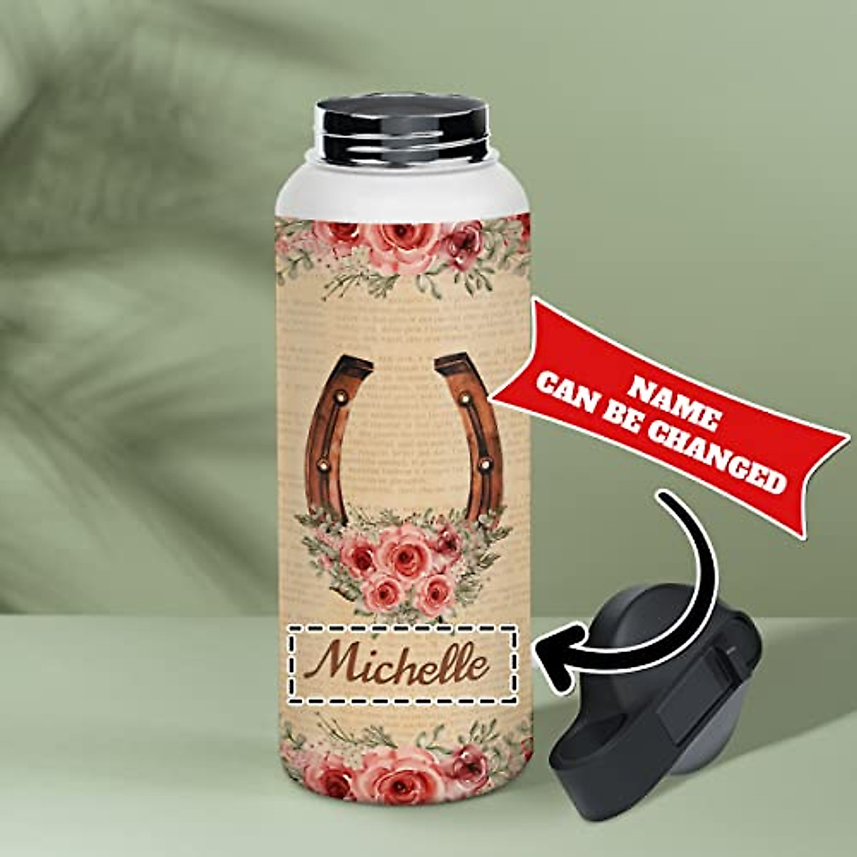 winorax Horse Gifts For Women Personalized Just A Girl Who Loves Horse Water Bottle Stainless Steel Insulated Sport Bottles Travel Cups 20oz 30oz Birthday Christmas Inspirational Gift Idea