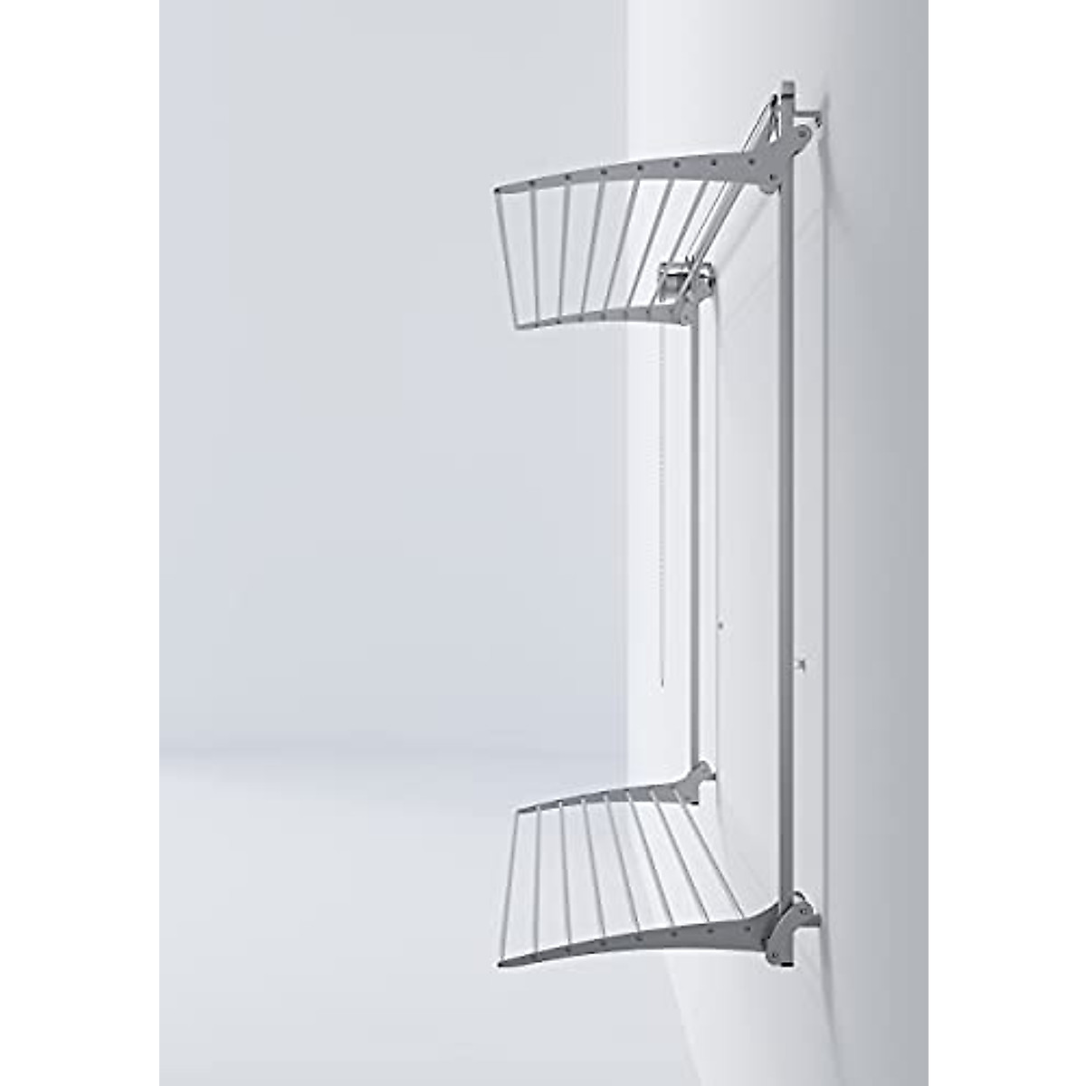 foxydry Wall Plus, Wall Mounted Drying Rack, Wall Clothesline, Laundry Drying Rack Foldable and Suspended Clothesline in Aluminium and Steel 152x52x137cm / 59.84x20.48x54 in (150 cm)