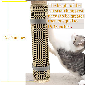 Cat Nail File Scratcher Wrapped Around a Cat Scratching Post, Cat Scratch That Files Nails with 80 Aluminum Oxide Grit, Cat Nail File Can Help to Trim Cat's Nails and Protect Scratch Post